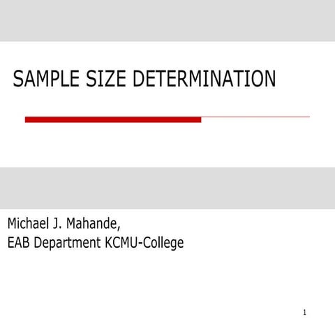 PPT on Sample Size, Importance of Sample Size, | PPTX