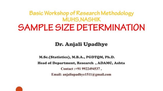 Sample size determination | PDF | Physics | Science