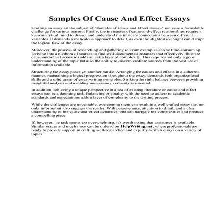 Samples Of Cause And Effect Essays.pdf