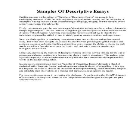 Samples Of Descriptive Essays.pdf