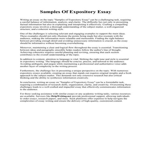 Expository Essay Samples For College.pdf