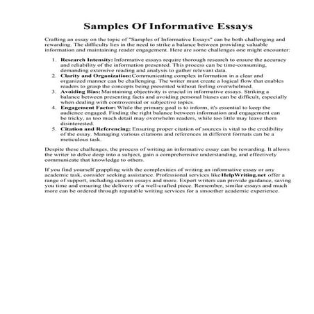 Samples Of Informative Essays.pdf