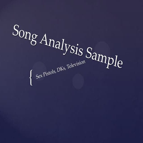 Sample song analysis | PPT