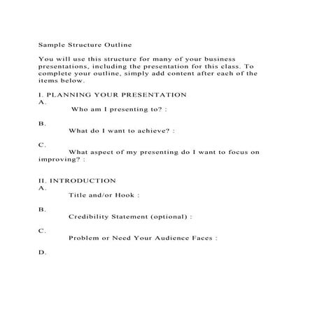 Structuring Business Presentations.pptx. | PPTX
