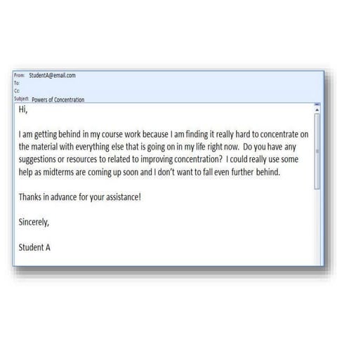Sample student support emails | PPTX