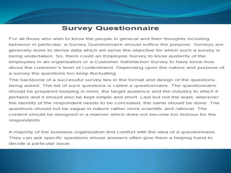 Sample survey