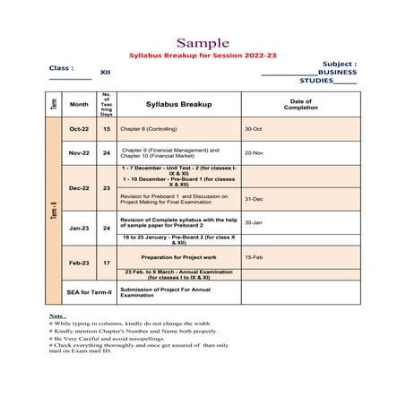 Sample Syllabus Break up of Business Management.pdf