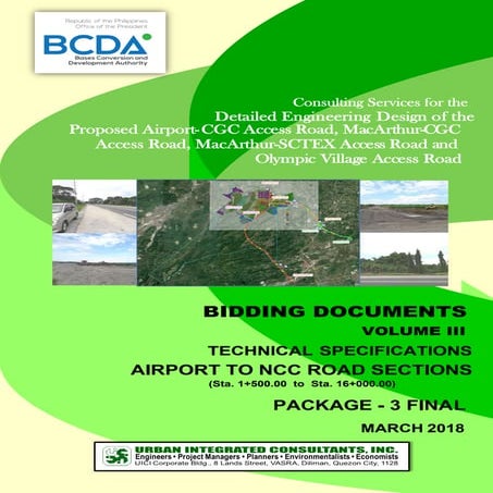 Sample Technical Specifications for ROAD projects | PDF