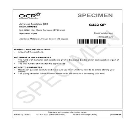 Sample Test Paper | PDF