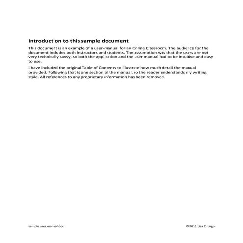 User Manual Template