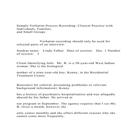 Sample Verbatim Process Recording Clinical Practice with Indi.docx