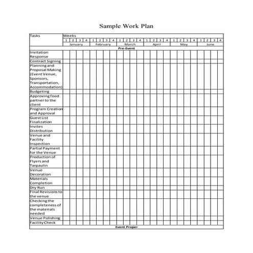 Sample work plan | DOCX