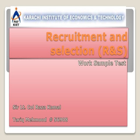 Sample work test | PPT