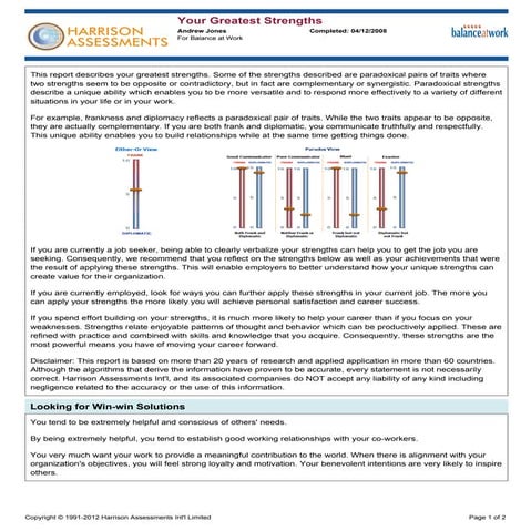 Your Greatest Strengths Report | PDF