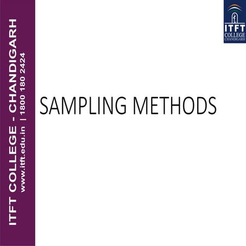 ITFT- Sampling | PDF