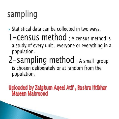 Concept of Sample & Universe | PPTX