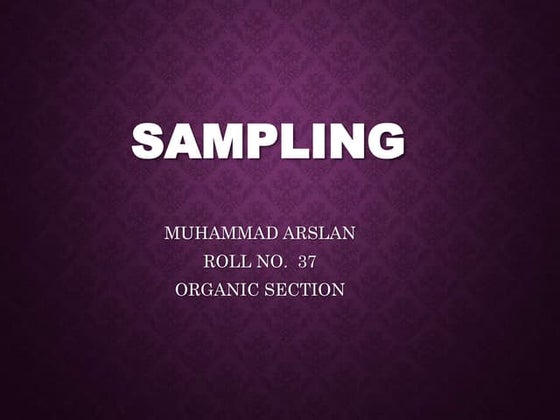 analytical chemistry - sampling and its techniques | PPTX