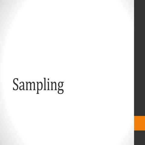 Sampling and methods of doing sampling Assignment | DOCX