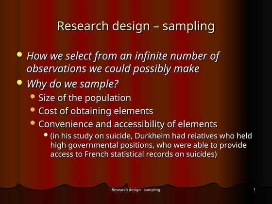 Advanced sampling part 1 presentation notes | PPT