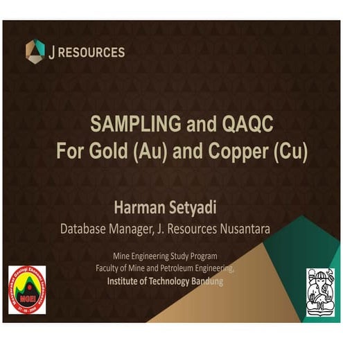 Sampling techniques for mineral deposit | PPTX
