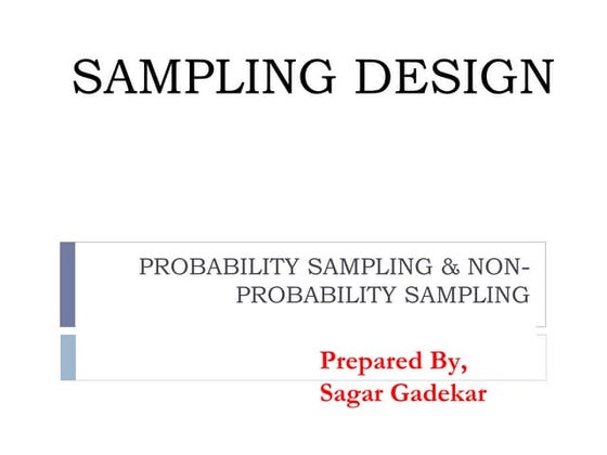Non probability sampling | PPTX | Science