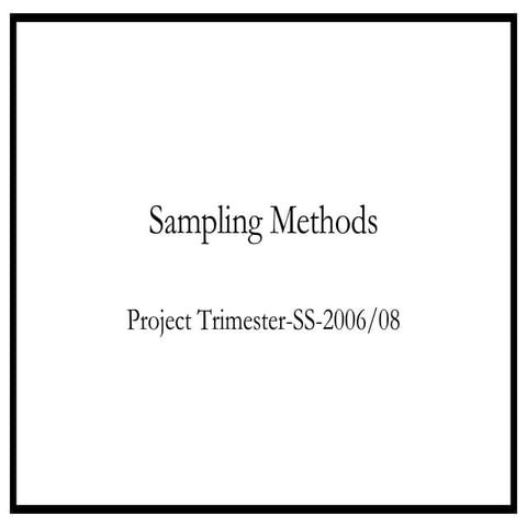 Sampling Methods | PPT | Science
