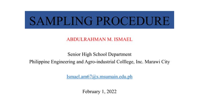 Sampling (random) method and Non random.ppt