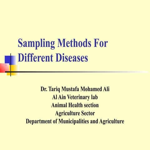 Sampling | PPT | Infectious Diseases | Diseases and Conditions