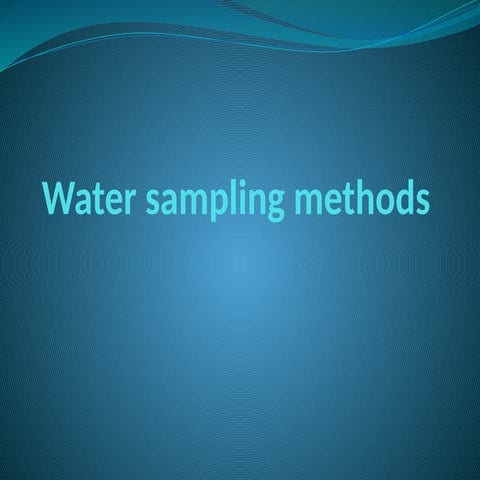 Metode Sampling Air Permukaan beserta Alat dan Penggunaannya | PPTX