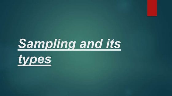 Samplingtechniquesforthesiswriting | PPT