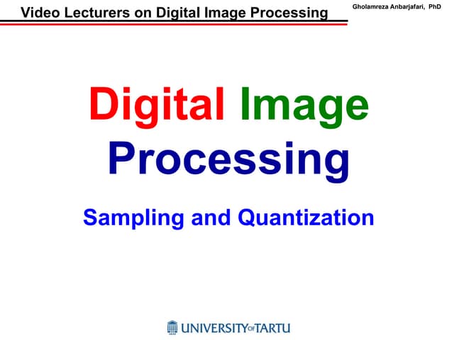 Sampling And Quantization Notes In Image Processppt 7526