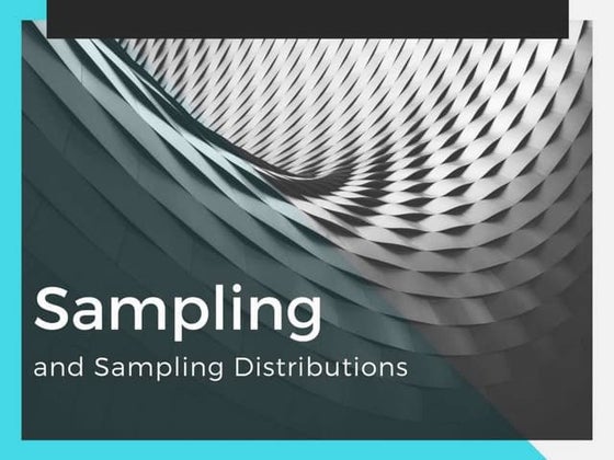 Sampling distribution | PPT