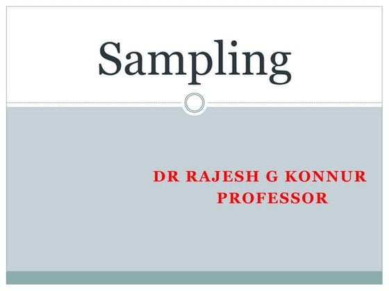 analytical chemistry - sampling and its techniques | PPT