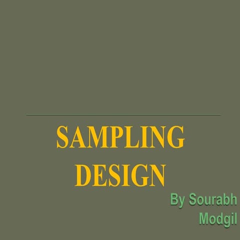 Sampling design | PPT