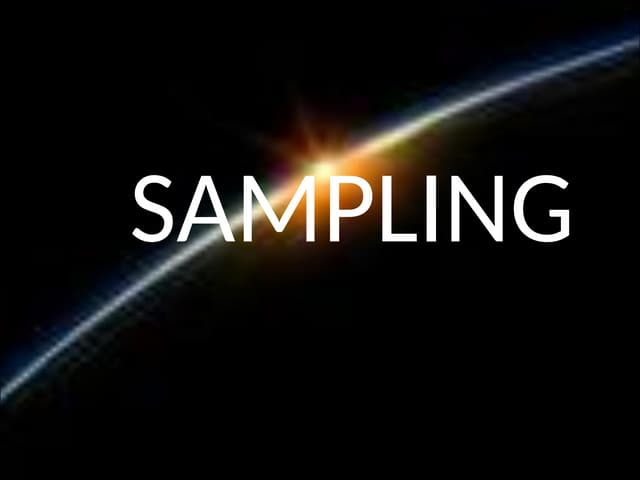 Concept of Sample & Universe | PPTX