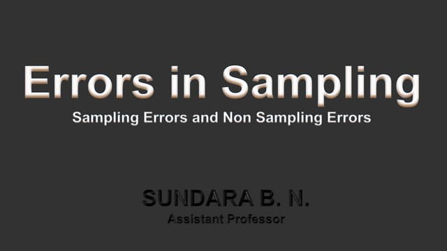Sampling and Non-sampling Error.pptx