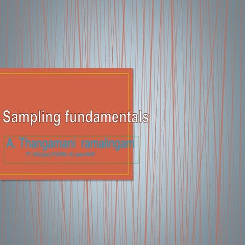Sampling fundamentals | PPTX