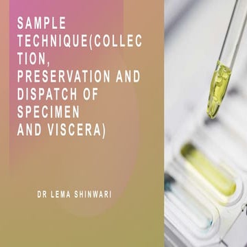 Collection and preservation of viscera for poison | PPTX