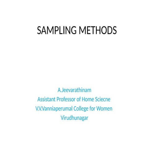 SAMPLING TECHNIQUES IN RESEARCH - types & procedure | PPTX