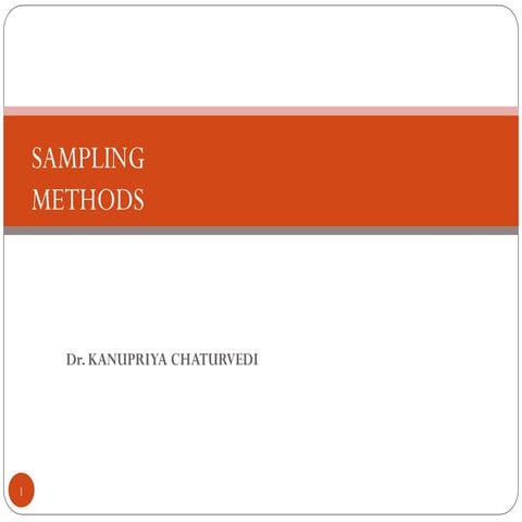 A presentation on the discussion of Sampling Methods.ppt