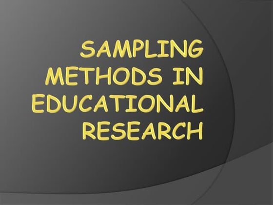Sampling Research Corporate Profile Updated July11 | PPT