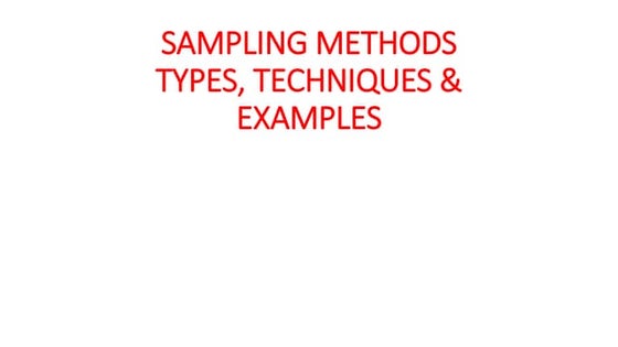 Sampling in research | PPT