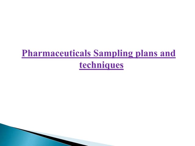Sampling in Analytical Chemistry | PPTX