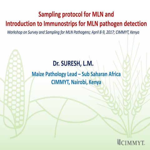 Sampling protocol for mln and introduction to immunostrips for mln ...