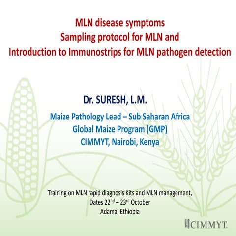 Sampling protocol for mln and introduction to immunostrips for mln ...