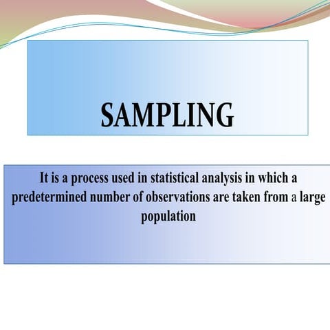 Sampling techniques | PPTX