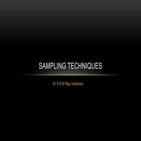 Sampling techinques | PPT