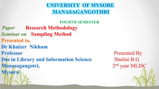Probability Sampling and Types by Selbin Babu | PPTX