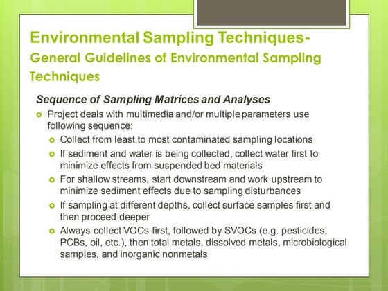 Water sampling methods and tools | PPT