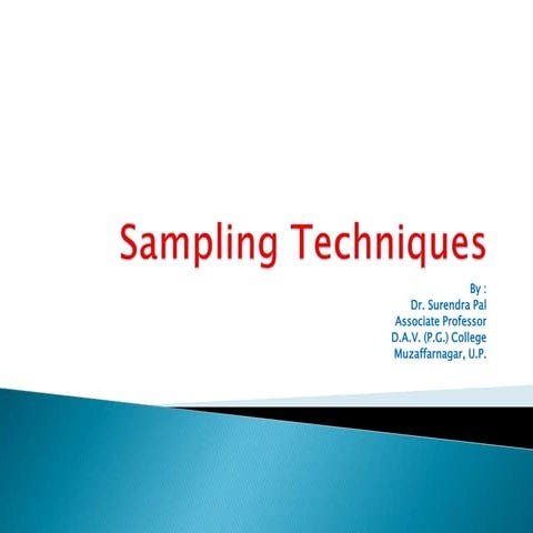 Sampling techniques | PPT